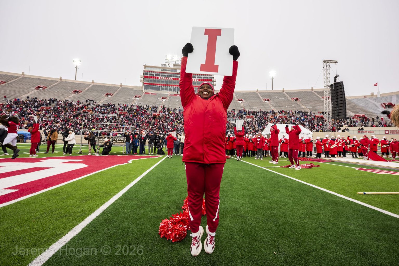 Hundreds Brave the Cold as IU Football Celebrates CFP Title at Memorial ...