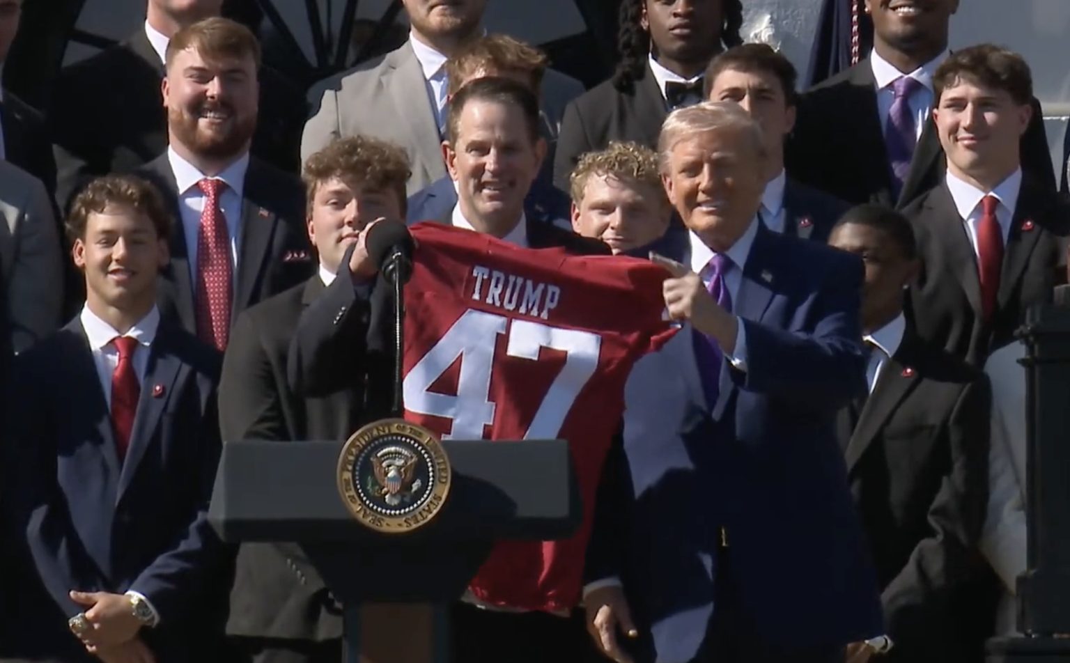 Trump honors Indiana University football team at White House after ...