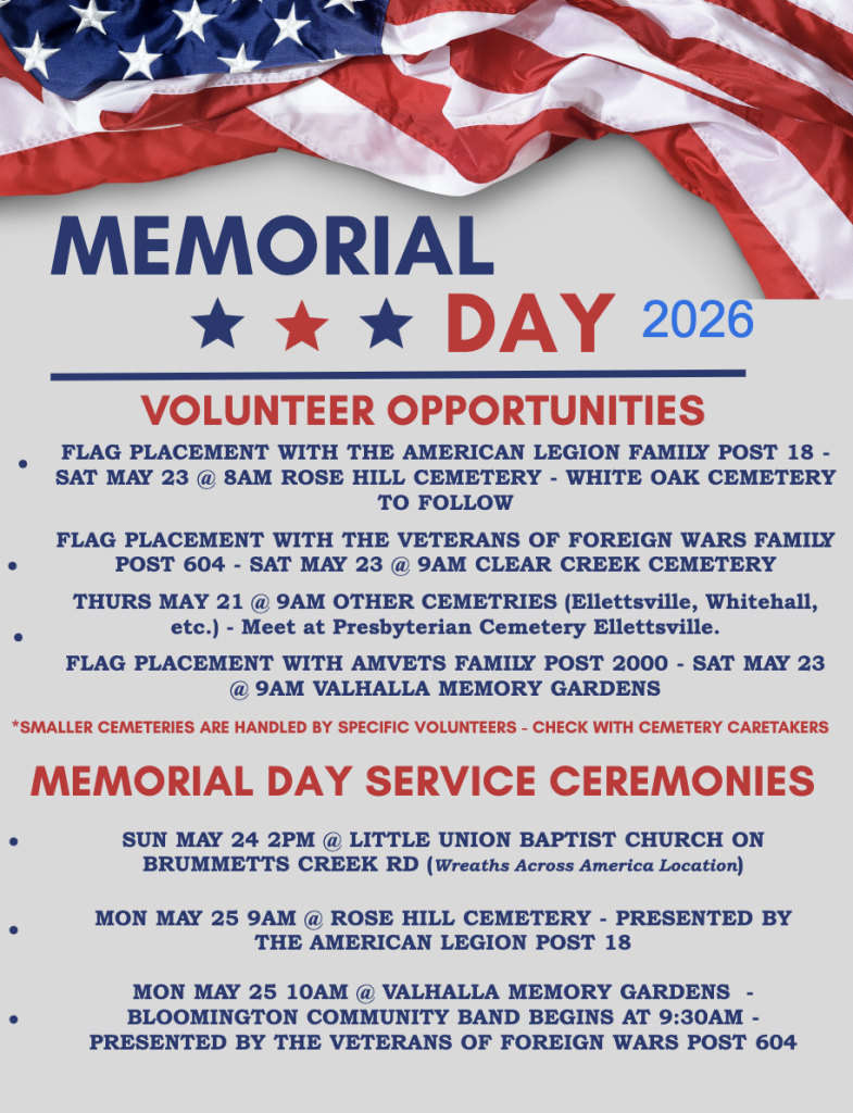 Bloomington veterans groups seek volunteers for Memorial Day flag ...