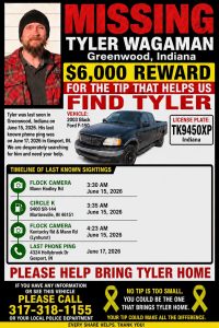 Search continues for missing Greenwood man Tyler Wagaman after last ...